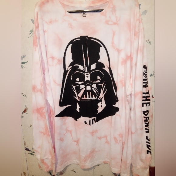 Star Wars | Tops | Nwt Disney Store Star Wars Pink And White Tiedye ...
